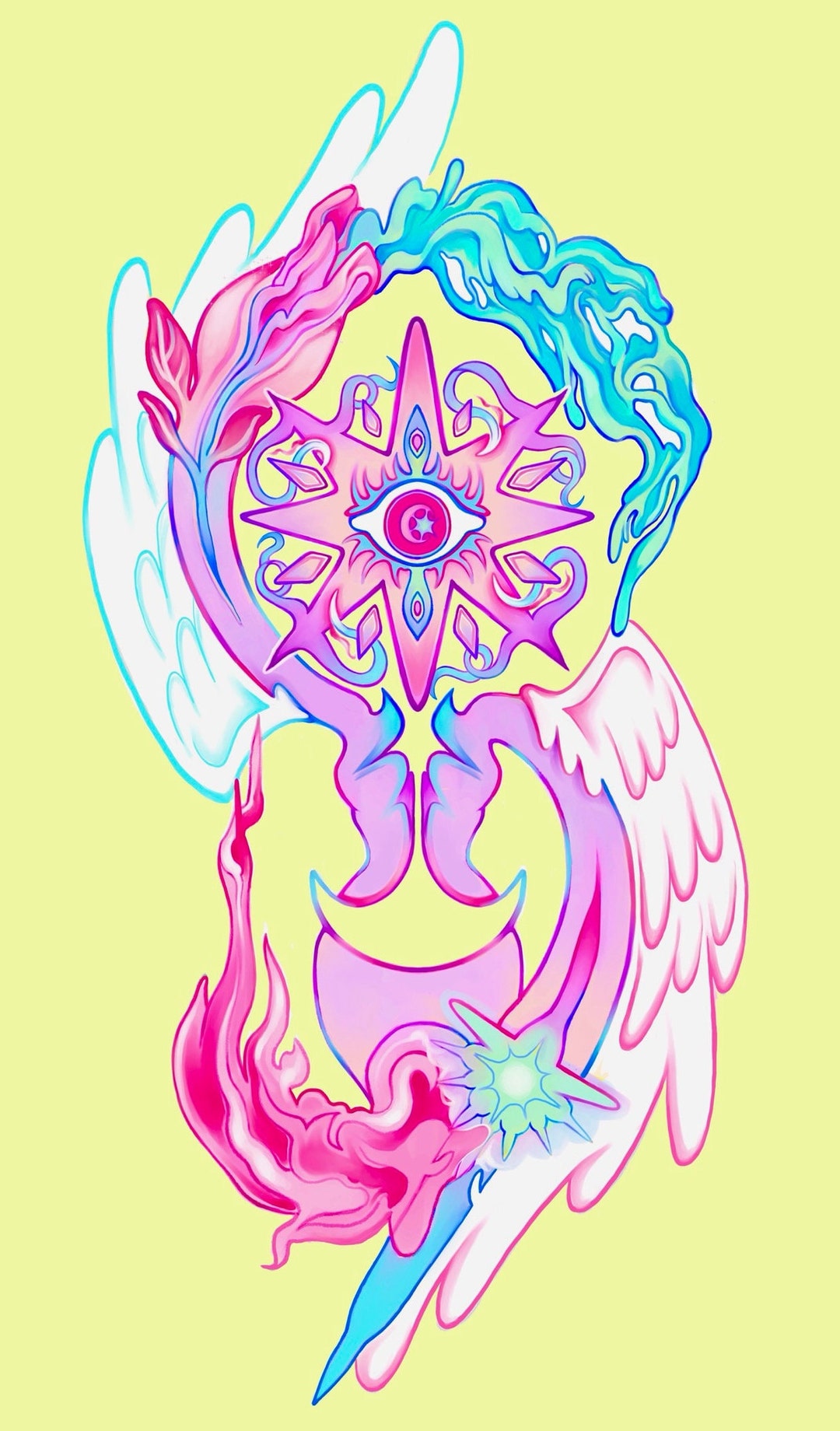 Bisexual Biblically Accurate Angel || Bi Pride Sticker || Waterproof ...
