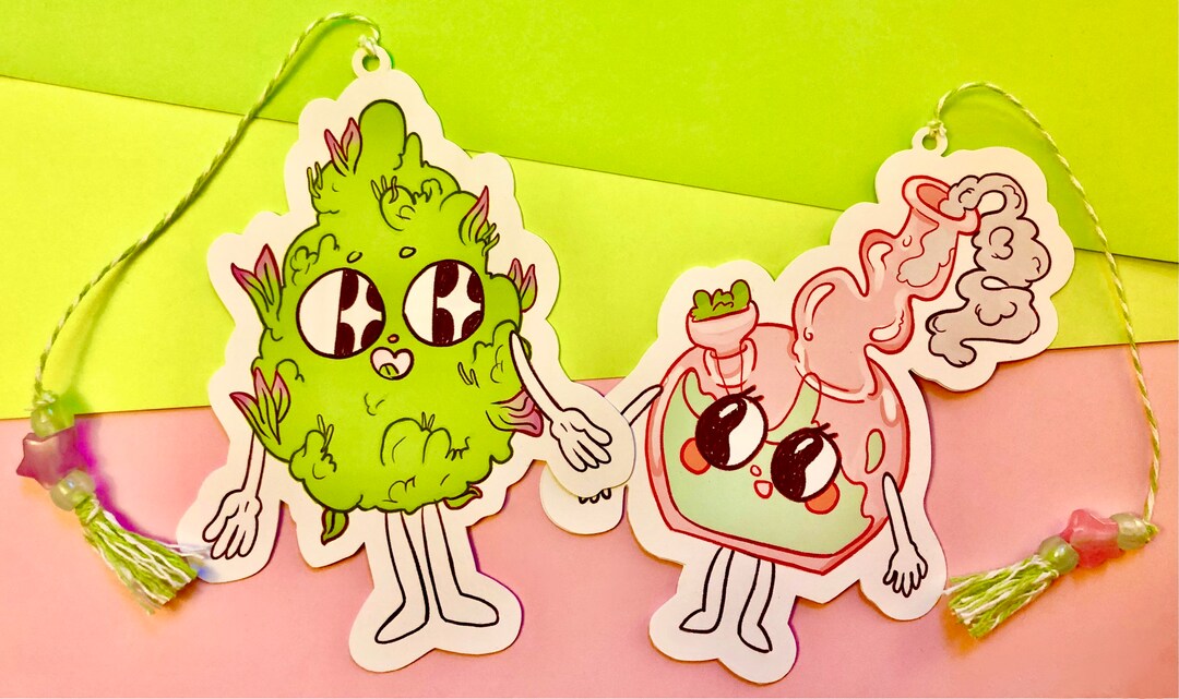 BEST BUDS! || Smokey Bookmarks || Now Laminated! - Etsy