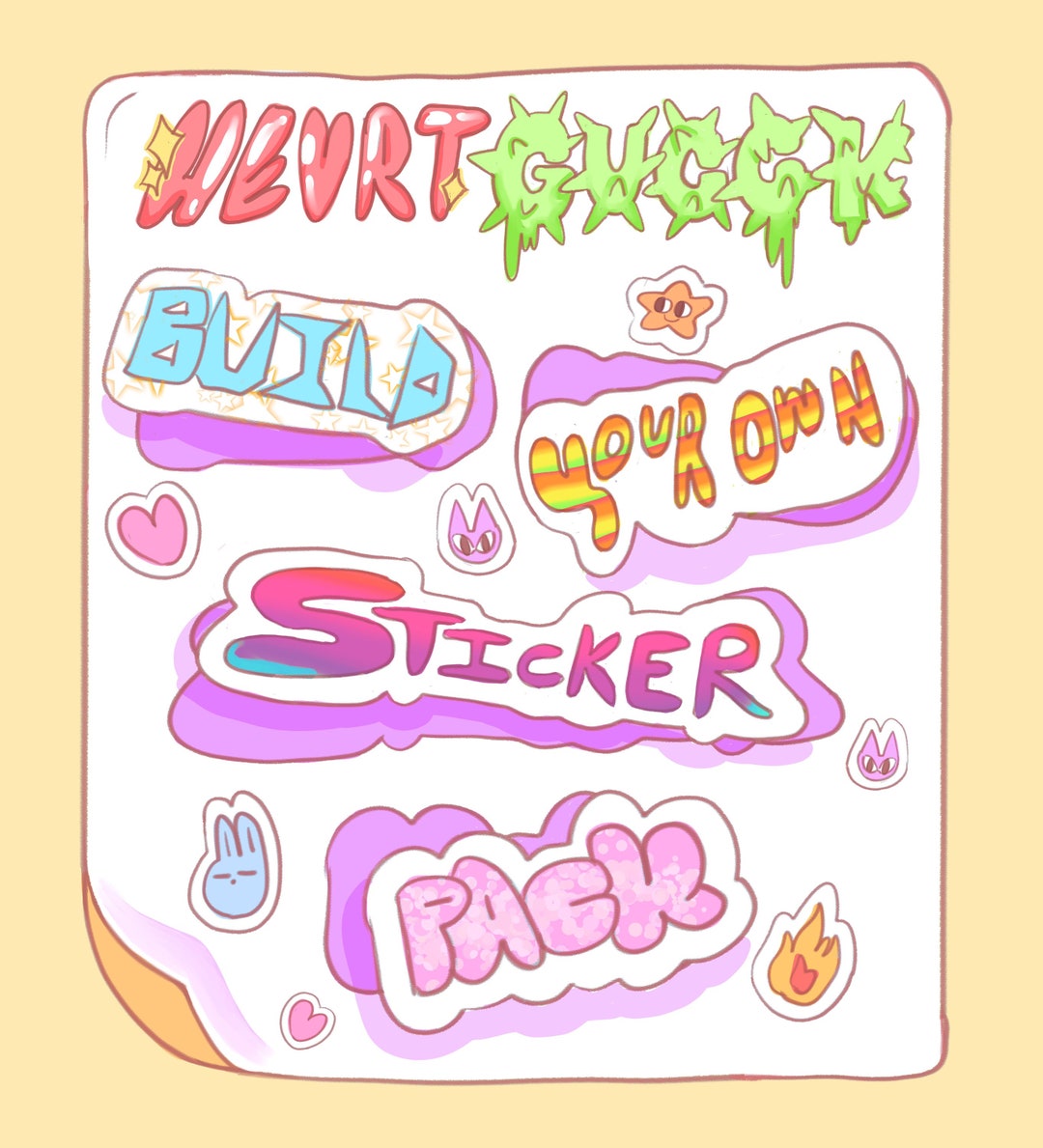 Build Your Own Sticker Pack! || Water + Weatherproof || FREE Holo ...