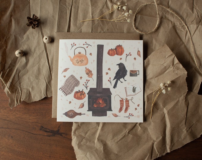 Autumn Greeting Card - Etsy