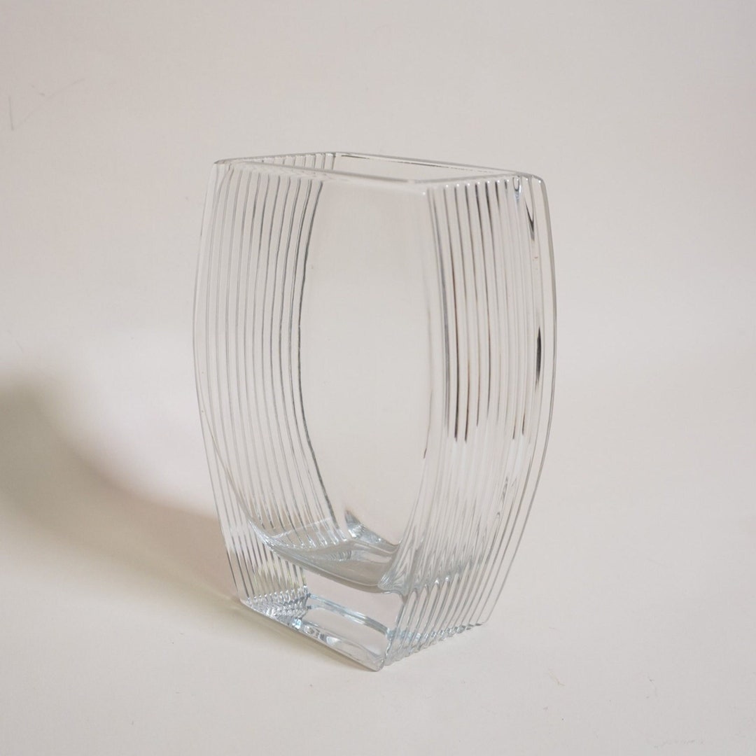 Scandinavian Crystal Art Glass Vase MCM Vintage Heavy Crystal - Etsy