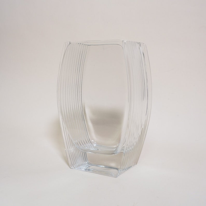 Scandinavian Crystal Art Glass Vase MCM Vintage Heavy Crystal - Etsy
