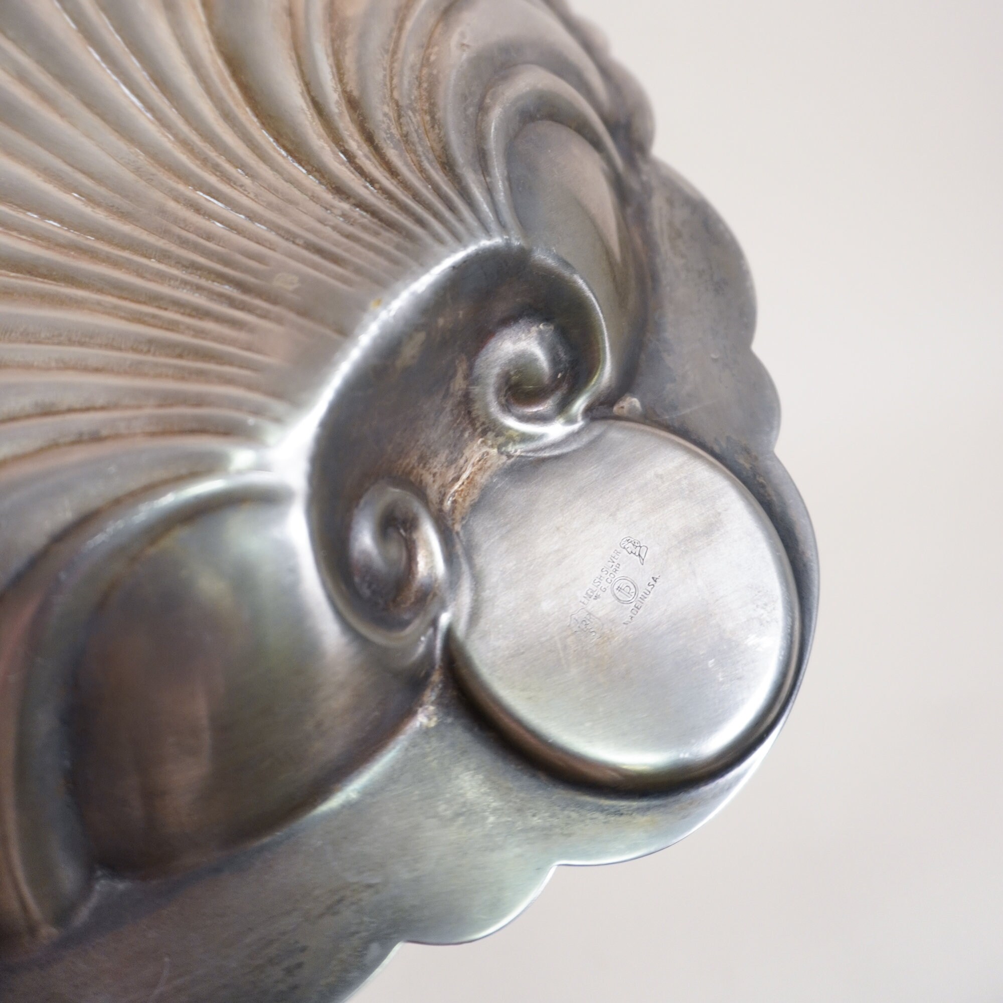 Vintage Shell Serving Tray, Antique Sterling Silver Scallop Dish ...