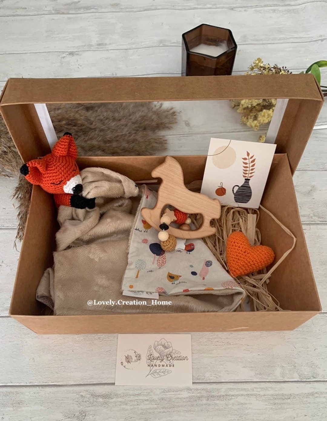 Baby Birth Gift Box, Fox Birth Box, Newborn Gift, Baby Shower Gift - Etsy
