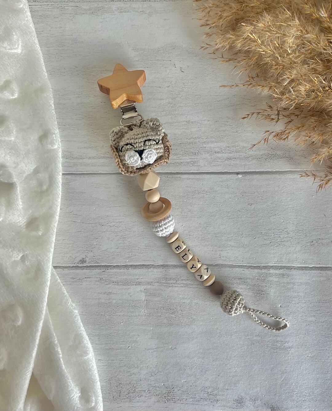 Personalized Lion Pacifier Clip, Pacifier Clip, Personalized Lion ...