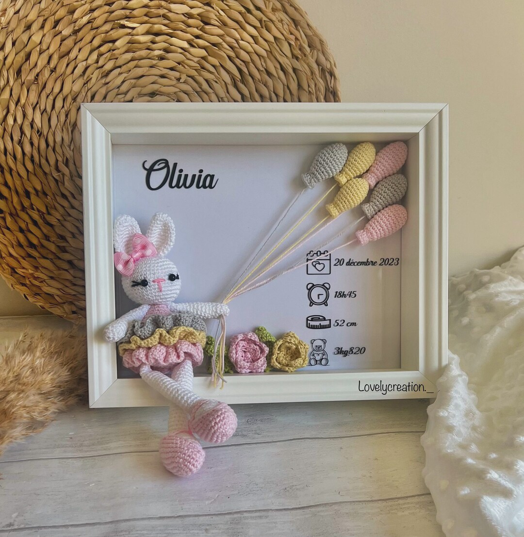 Personalized Bunny Birth Frame - Personalized Bunny-themed Baby Gift - Etsy