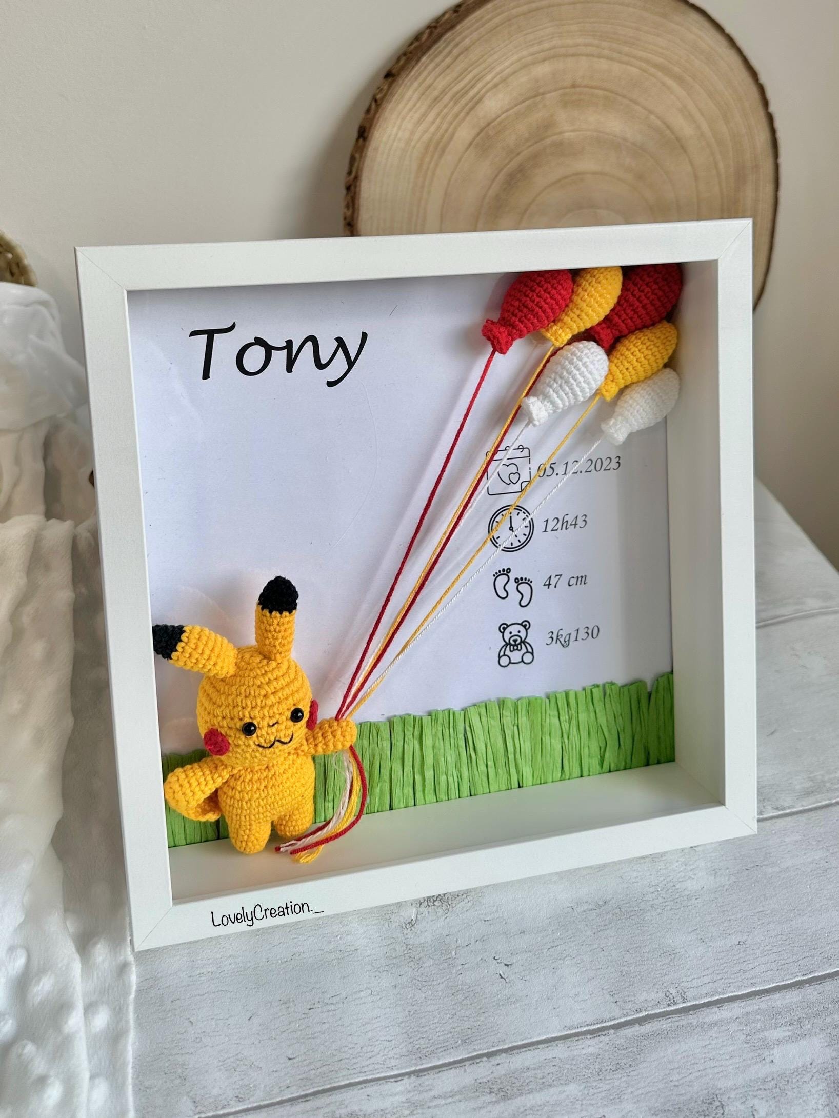 Personalized Pikachu Birth Frame - Pikachu Theme - Etsy