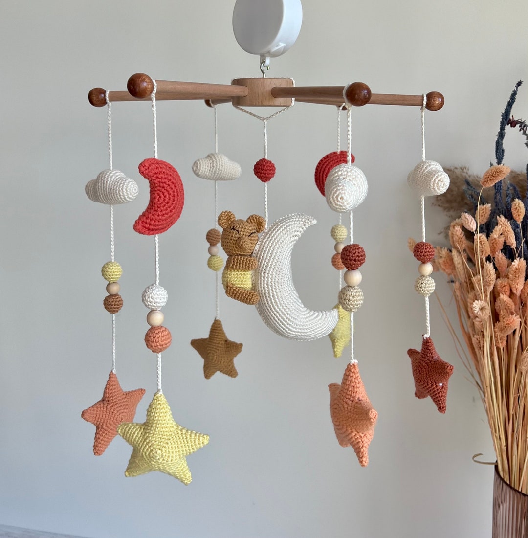 Starry Baby Musical Mobile - Sleeping Teddy Bear on the Moon - Baby ...