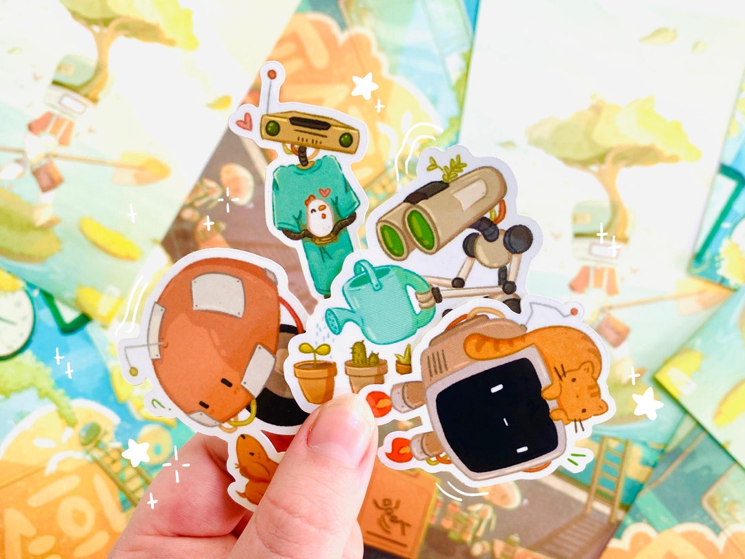 Aesthetic Robot Stickers Set Lofi Vinyl Stickers for Plant Girlies ...