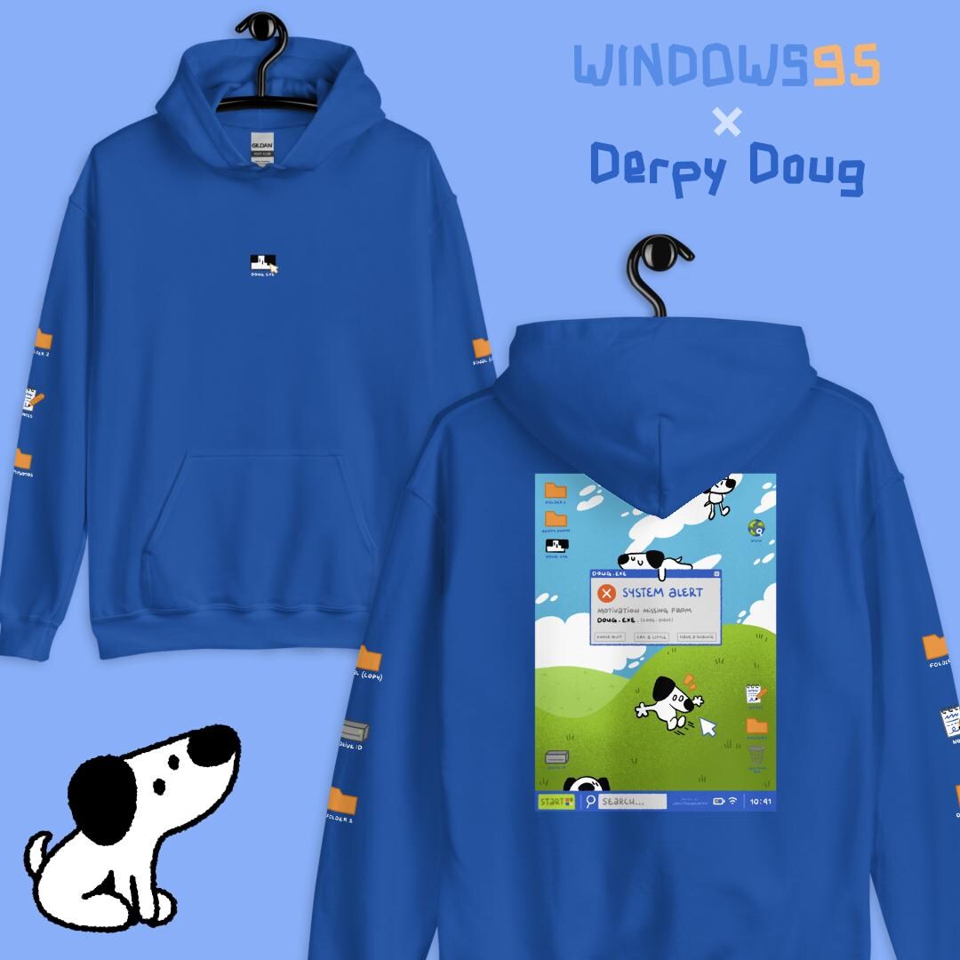 Doug.exe Hoodie – Funny Pixel Art Dog Hoodie – Vaporwave Gamer Hoodie ...