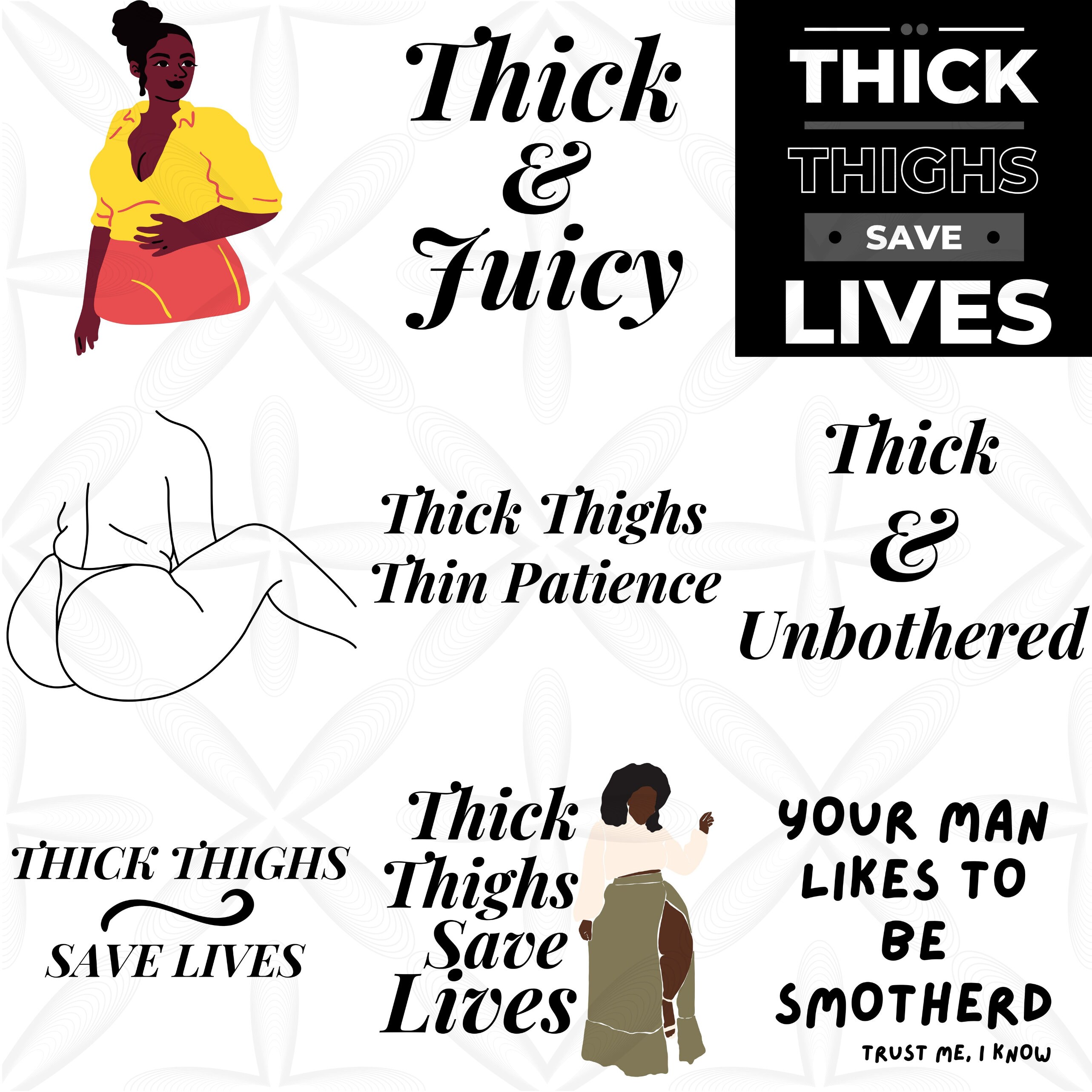 30 Plus Size Quotes Bundle SVG JPG PNG Files T-shirts Rolling - Etsy