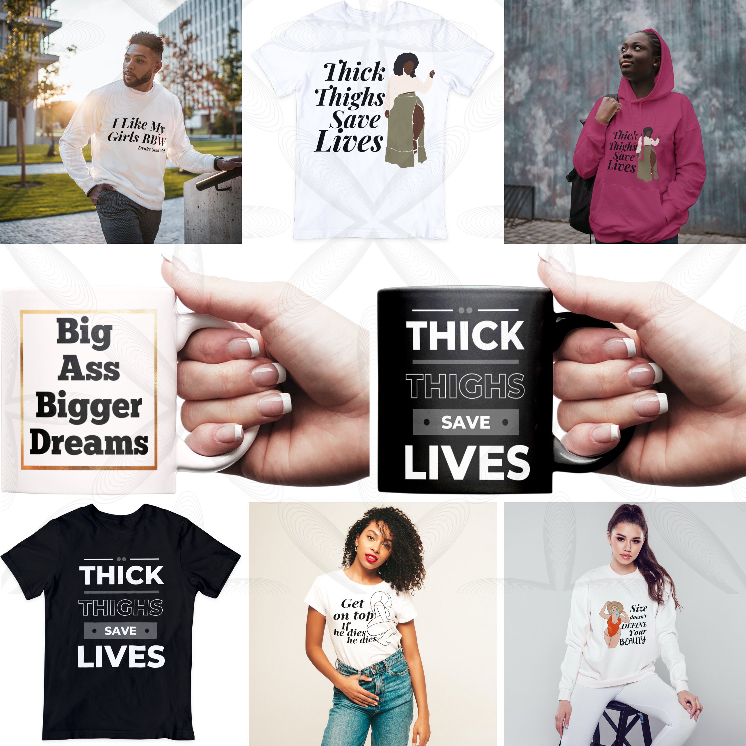 30 Plus Size Quotes Bundle SVG JPG PNG Files T-shirts Rolling - Etsy