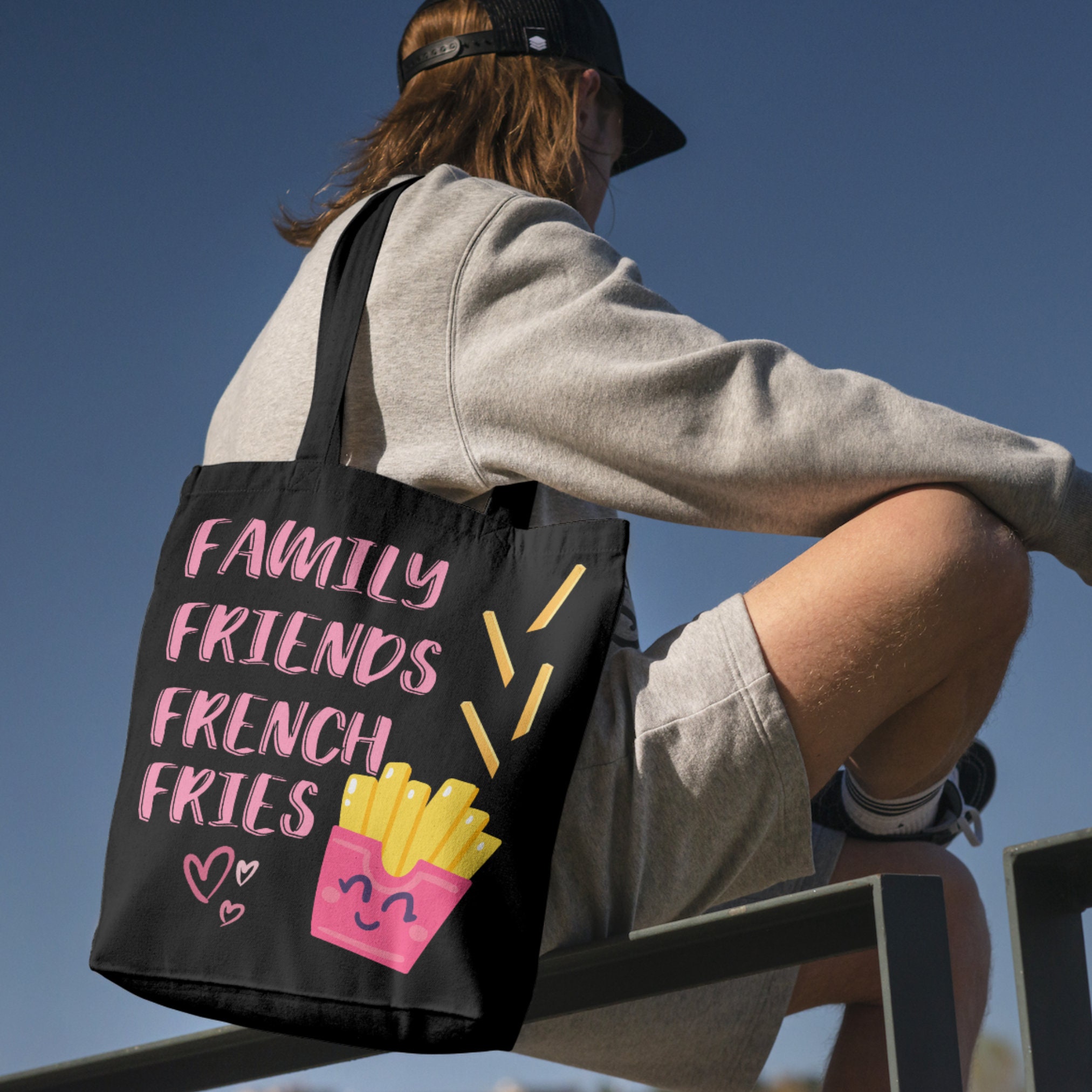 Family Friends French Fries Text SVG PNG JPG Cute Funny Design Great ...