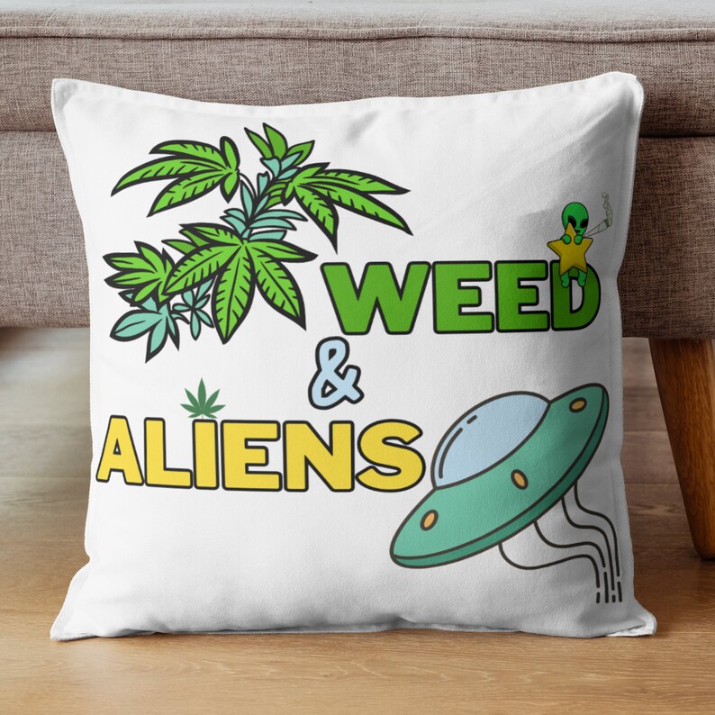 Weed & Aliens SVG PNG JPG Cute Funny Design Great for Tshirts, Mugs ...