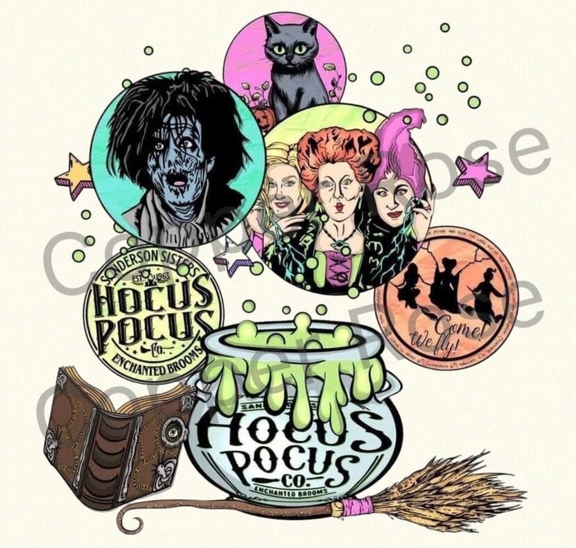 Hocus Pocus PNG Bundle With Sleeve Designs - Etsy