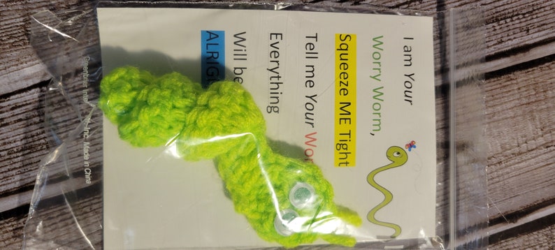 Crocheted Worry Worm Random Acts of Kindness - Etsy
