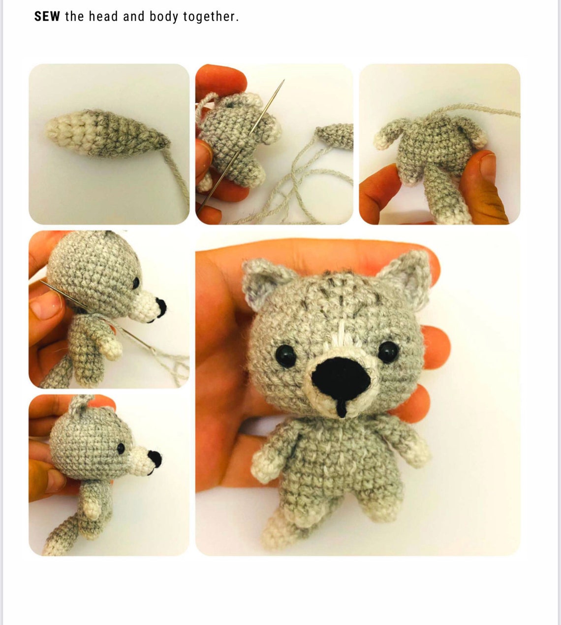Crochet Pattern: Wolf Crochet Pattern Wolf Amigurumi Pattern - Etsy