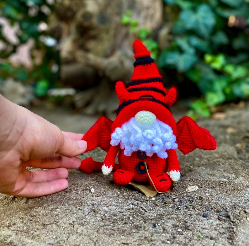 Crochet Pattern: Red Devil Gnome Crochet Pattern Halloween - Etsy