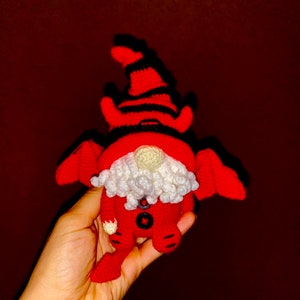 Crochet Pattern: Red Devil Gnome Crochet Pattern, Halloween Gnome ...