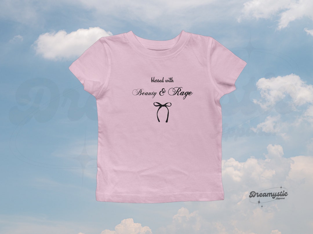 Baby Tee Blessed With Beauty and Rage Baby Tee for Her Y2k Women Baby ...