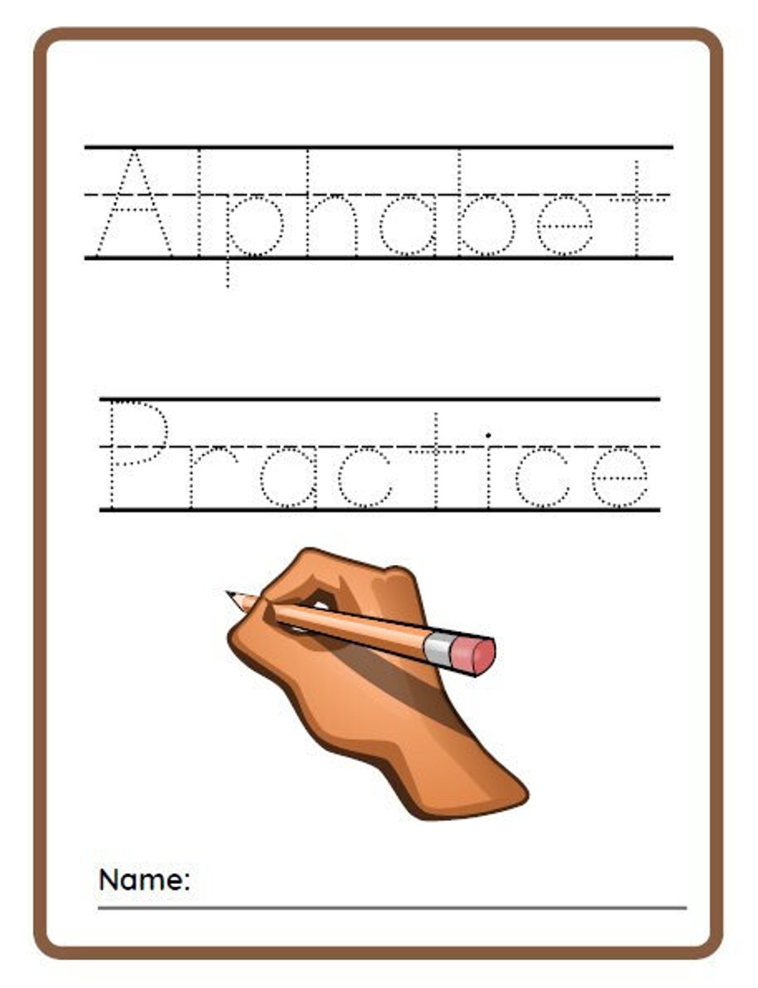 53 Page Alphabet Tracing Book - Etsy