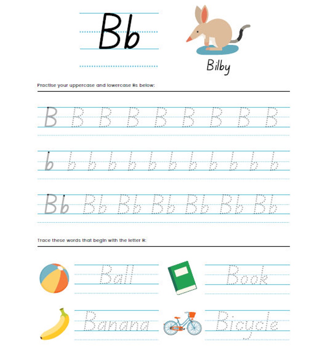 27 Page Alphabet and Word Tracing Workbook - Etsy