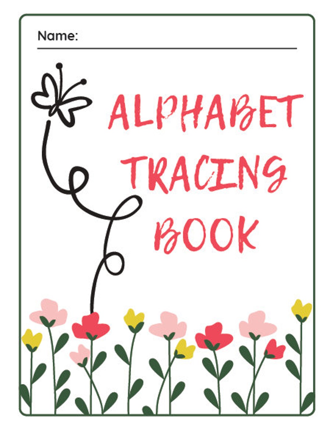 27 Page Alphabet and Word Tracing Workbook - Etsy