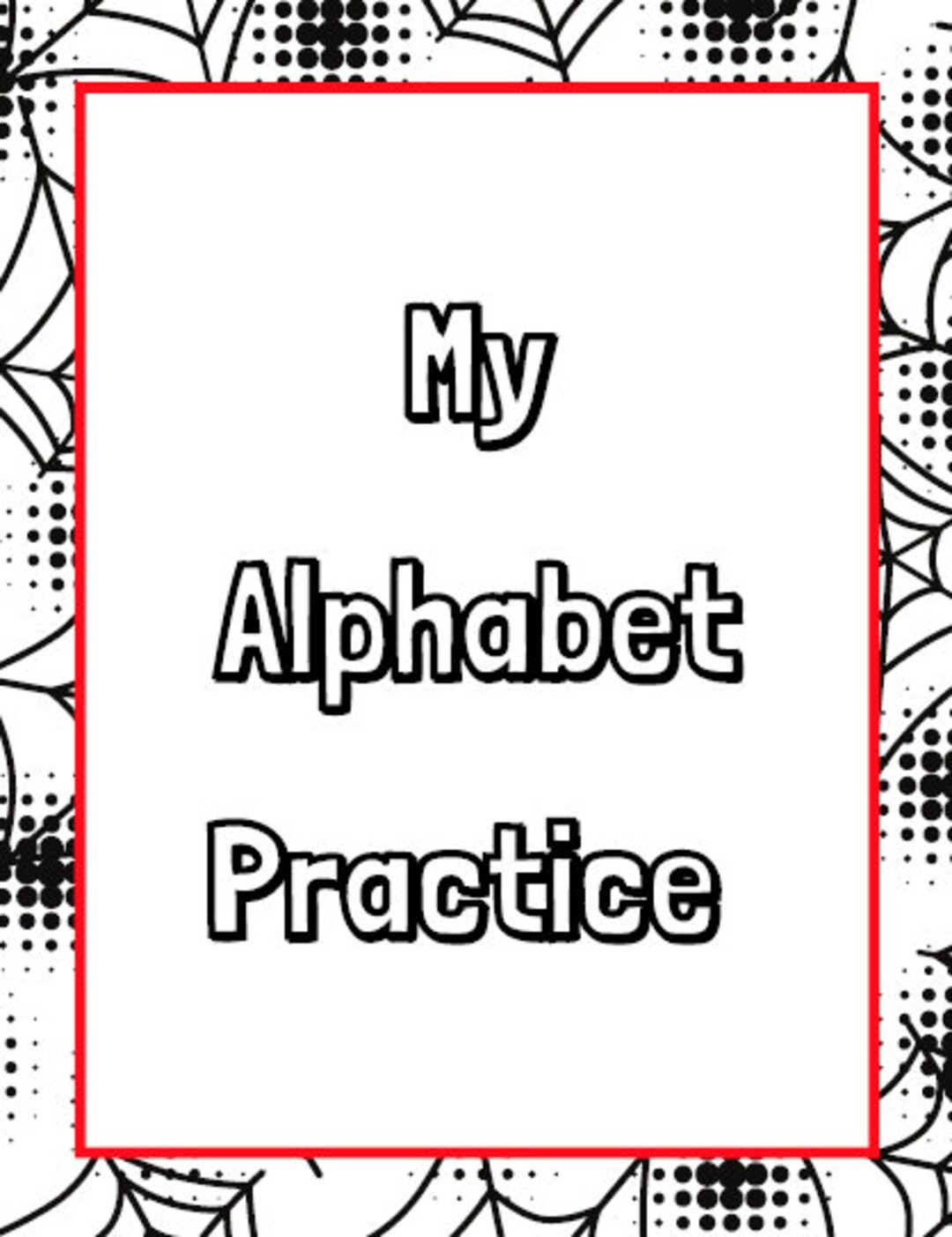 27 Page Alphabet Tracing Workbook Spider Halloween Theme - Etsy