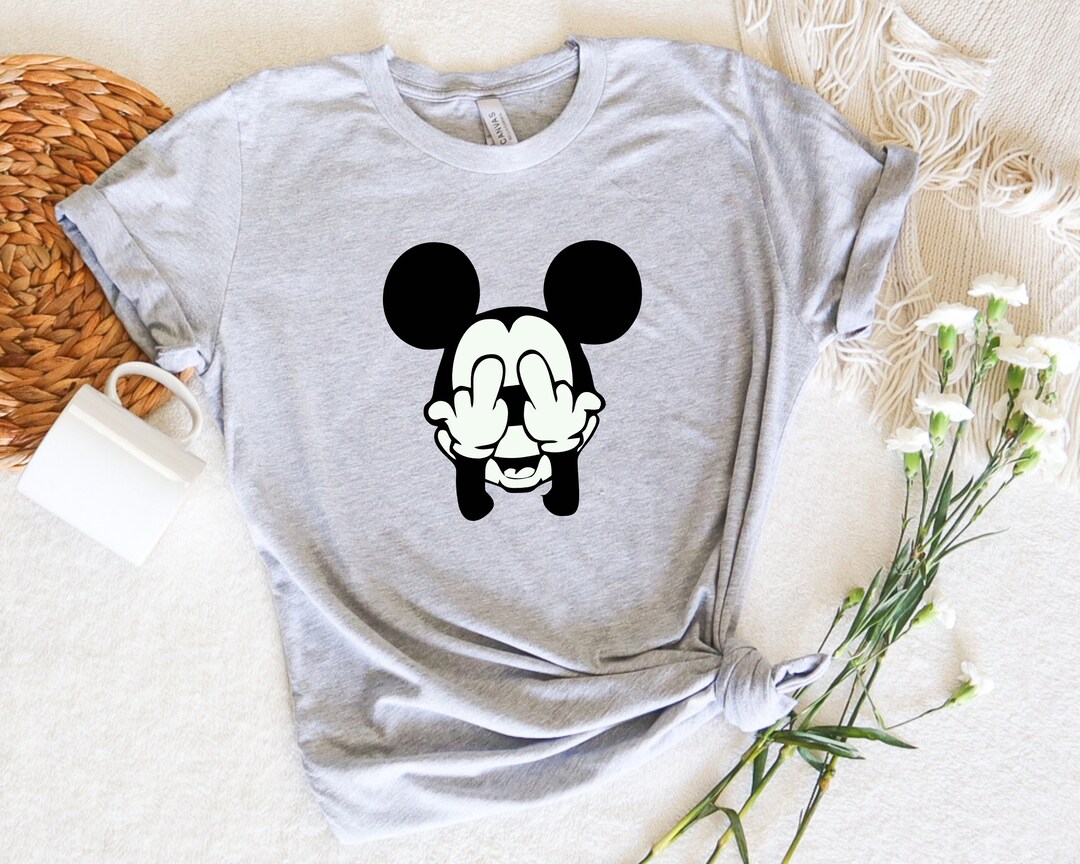 Mickey T-shirt,disney Tshirt,middle Finger Tshirt,disney Middle Fingers ...