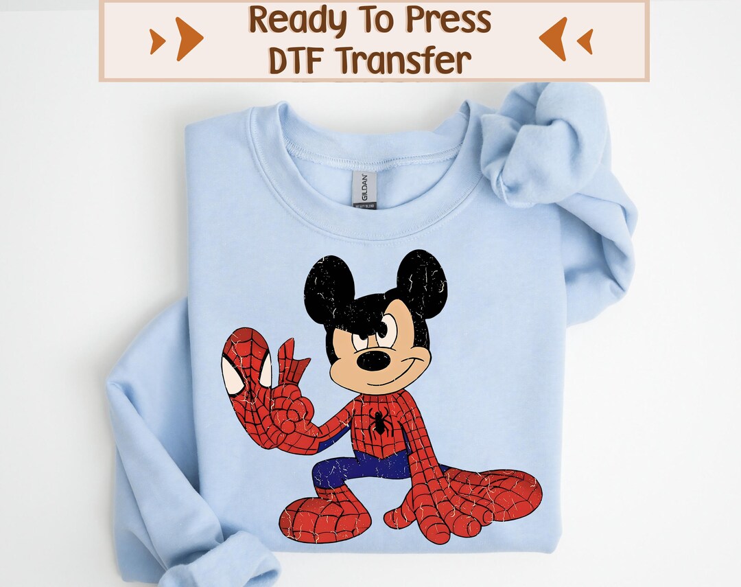 Mickey and Spiderman Dtf, Spiderman Dtf Transfer, Spiderman Theme ...