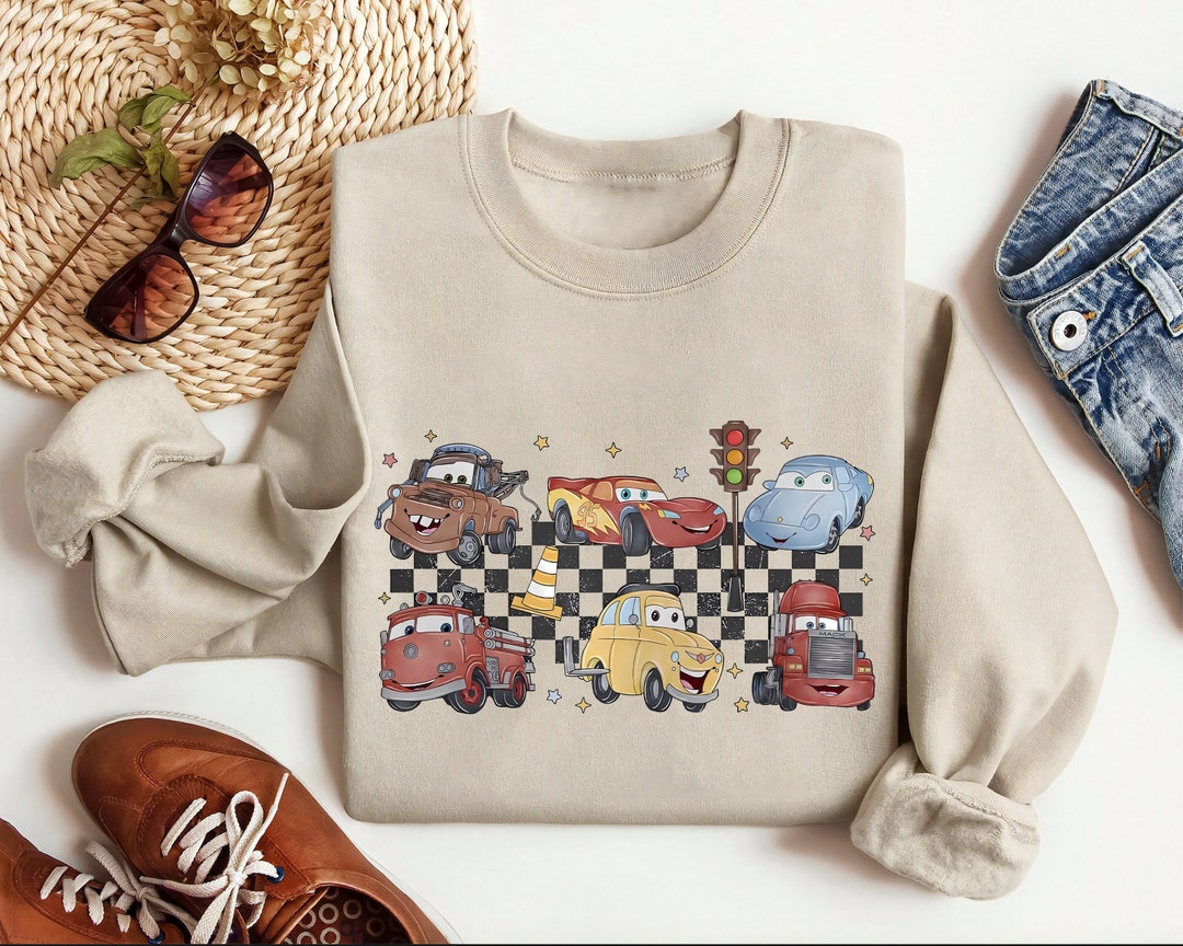 Vintage Disney Cars Sweatshirt, Lightning Mcqueen Sweatshirt, Ka-chow ...