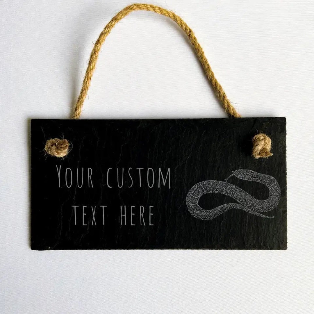 Handcrafted Hognose Snake 20x10cm Sign: Unique Reptile-themed Décor ...