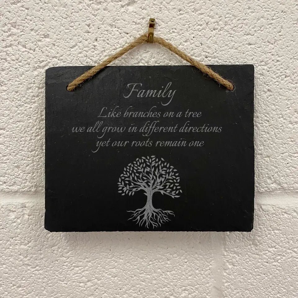 Tree of Life Natural Slate Hanging Sign Quote Celtic Tree - Etsy