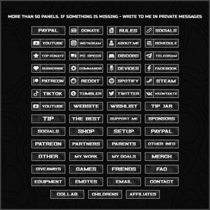 Animated Black and White Stream Overlays Package for Twitch, Youtube ...