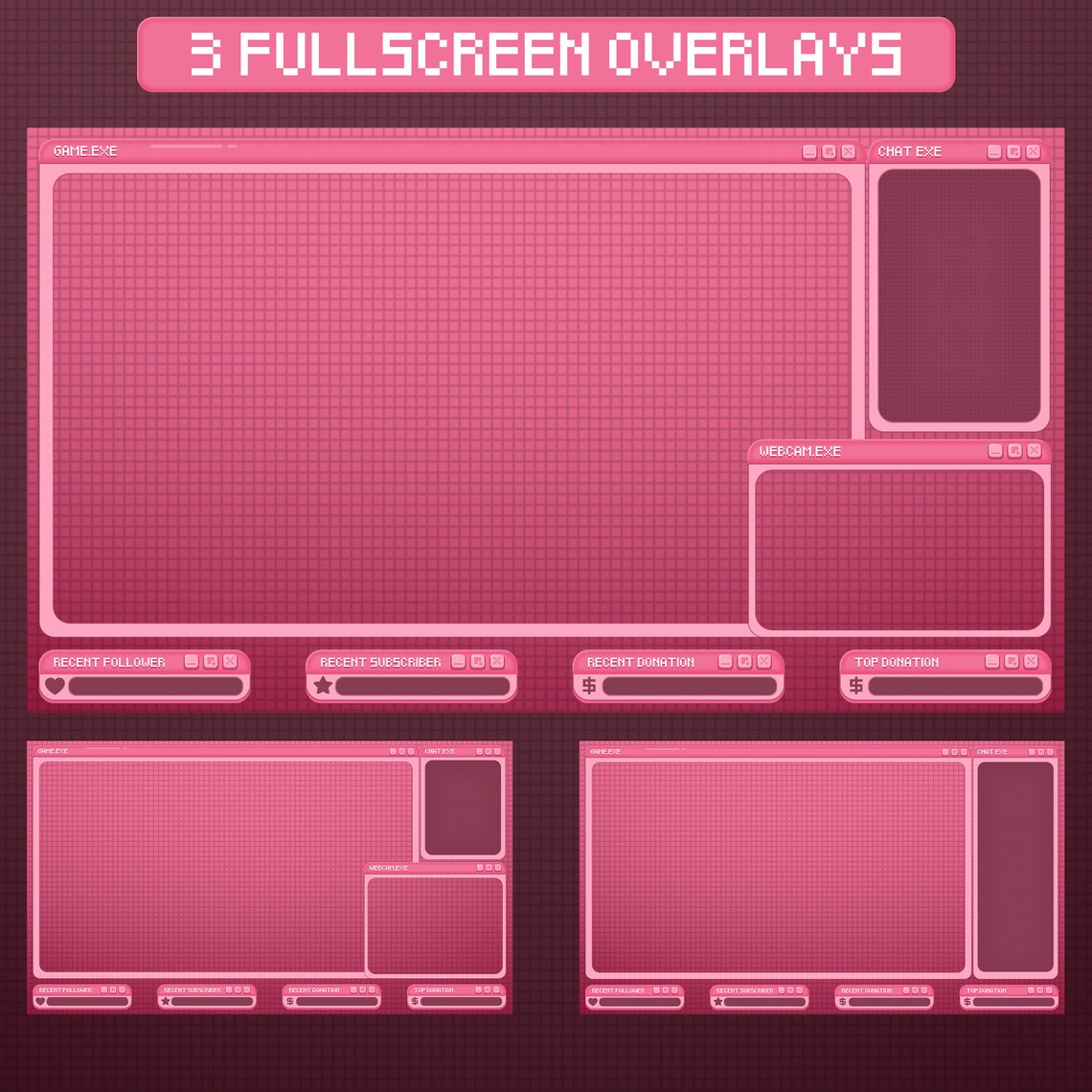 Animated Stream Overlay Package for Twitch Cute Windows Theme - Etsy