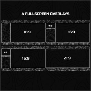 Animated Black and White Stream Overlays Package for Twitch, Youtube ...