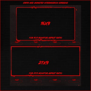 Overlays Stream Animated RED Neon Style Twitch Package - Etsy