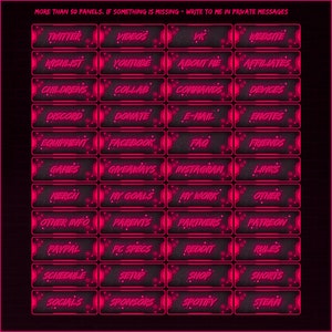 PINK NEON Stream OVERLAYS Package With Lighting Effects - Etsy