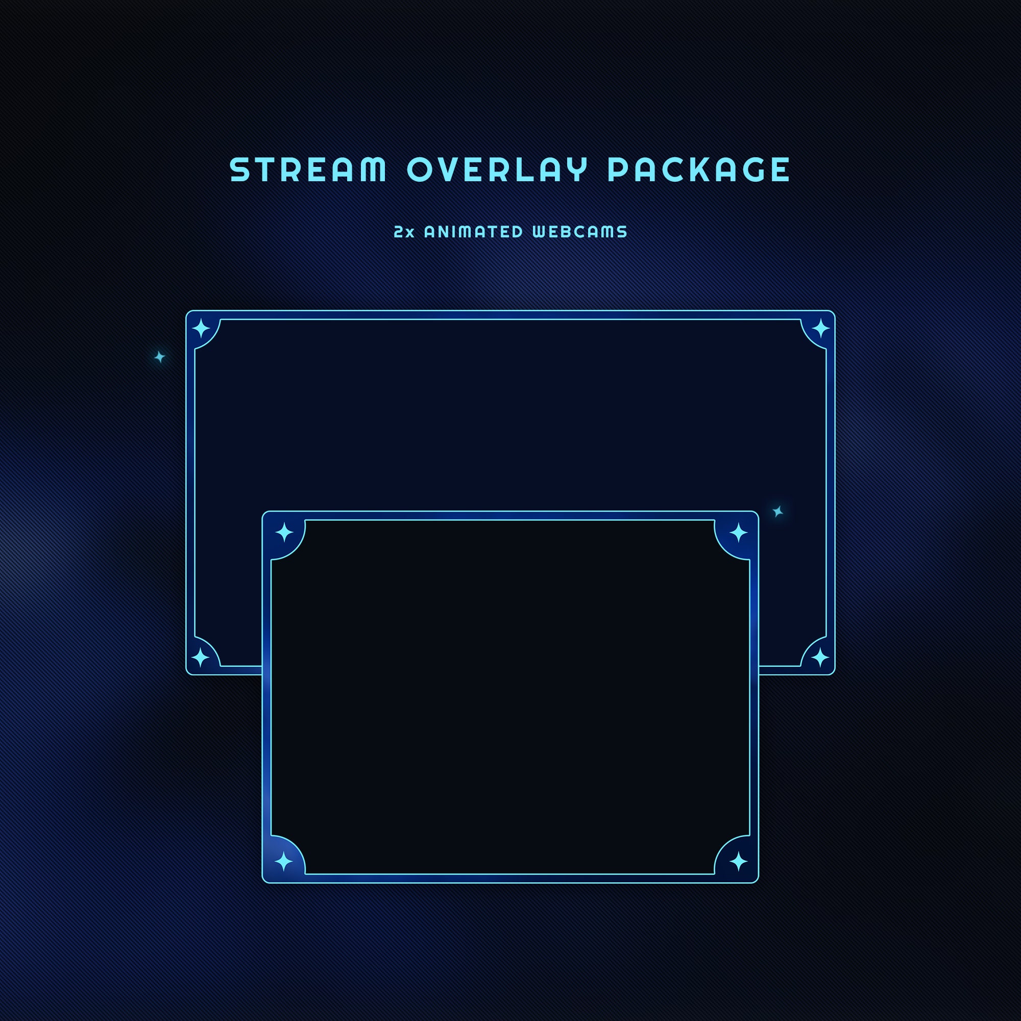 Animated Stream Package Stream Overlay Transition Panels Dark Blue ...
