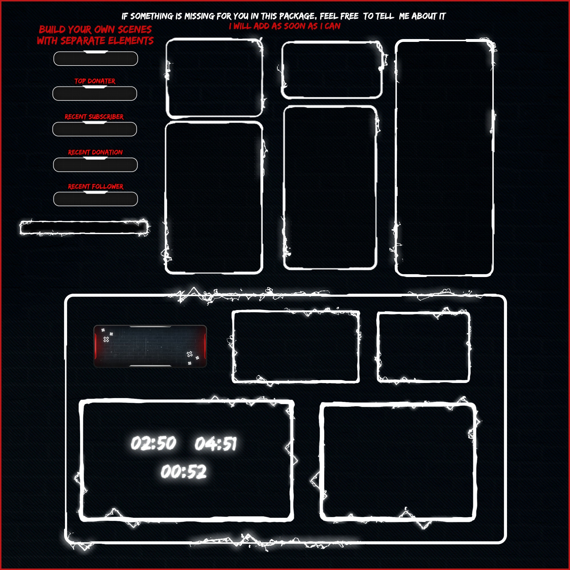 Overlays Stream Animated DARK NEON Style Twitch Package - Etsy Canada