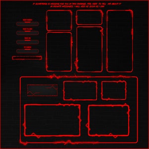 Overlays Stream Animated RED Neon Style Twitch Package - Etsy
