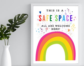 Psychologist and Mental Health Poster Safe Space for Office - Etsy