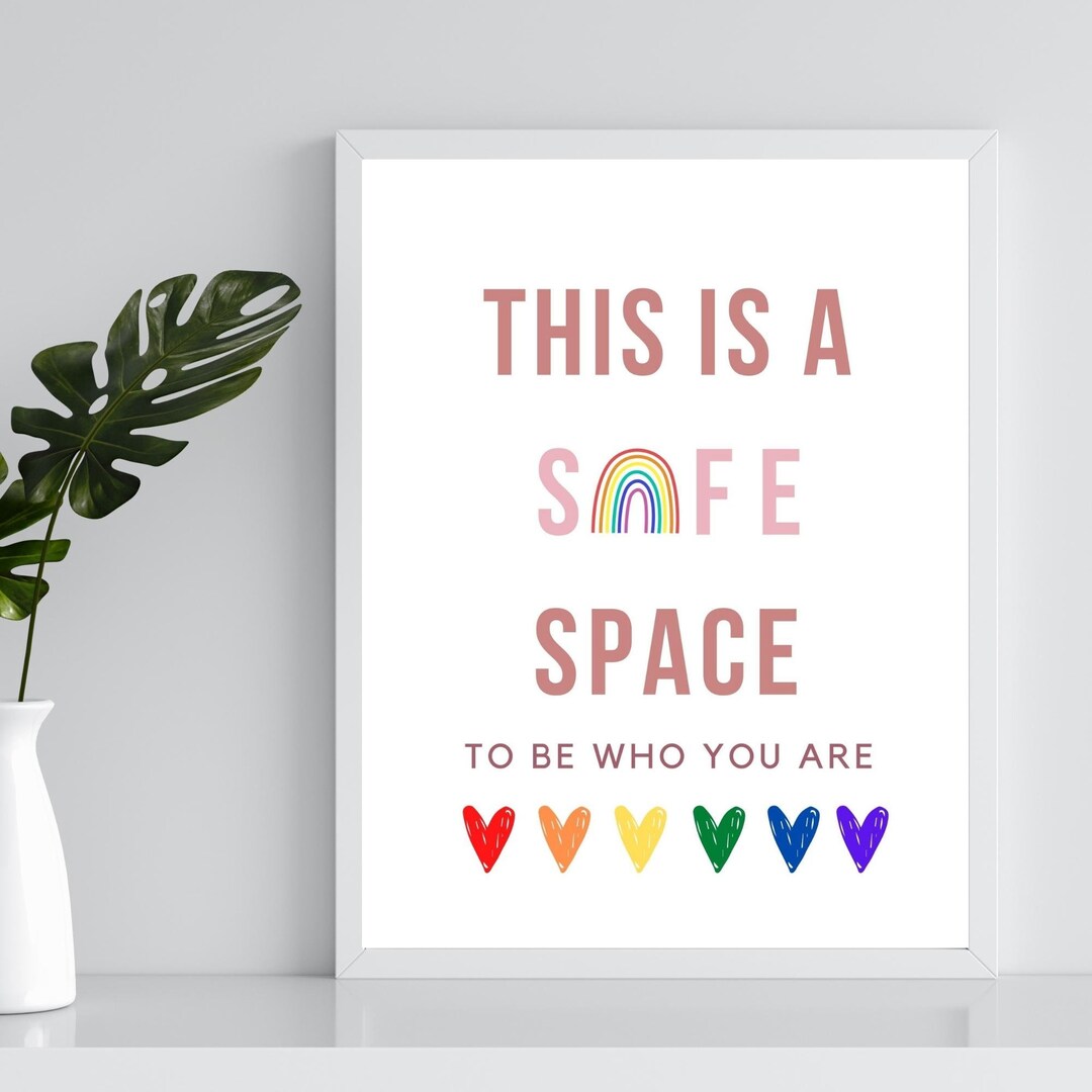 This is a Safe Space LGBTQ+ Poster for Classroom, Office, Door and Wall ...