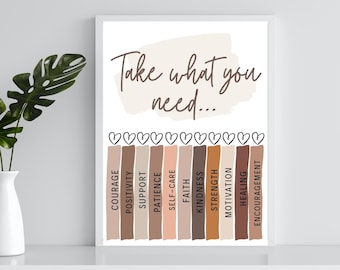 Printable: Take What You Need Flyer / Support/ Bulletin Board Decor ...