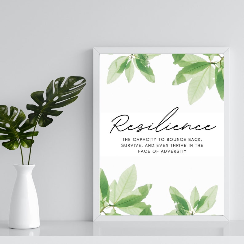 Resilience Quote/ Therapist Office Decor/ Wall Art - Etsy