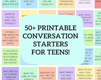 Conversation Starters Cards for Teens, High School Resources, Group or ...
