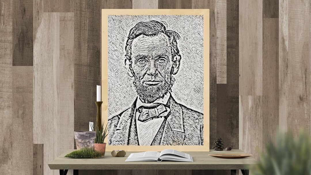 Abraham Lincoln | American Art | Founding Fathers | Printable Wall Art ...
