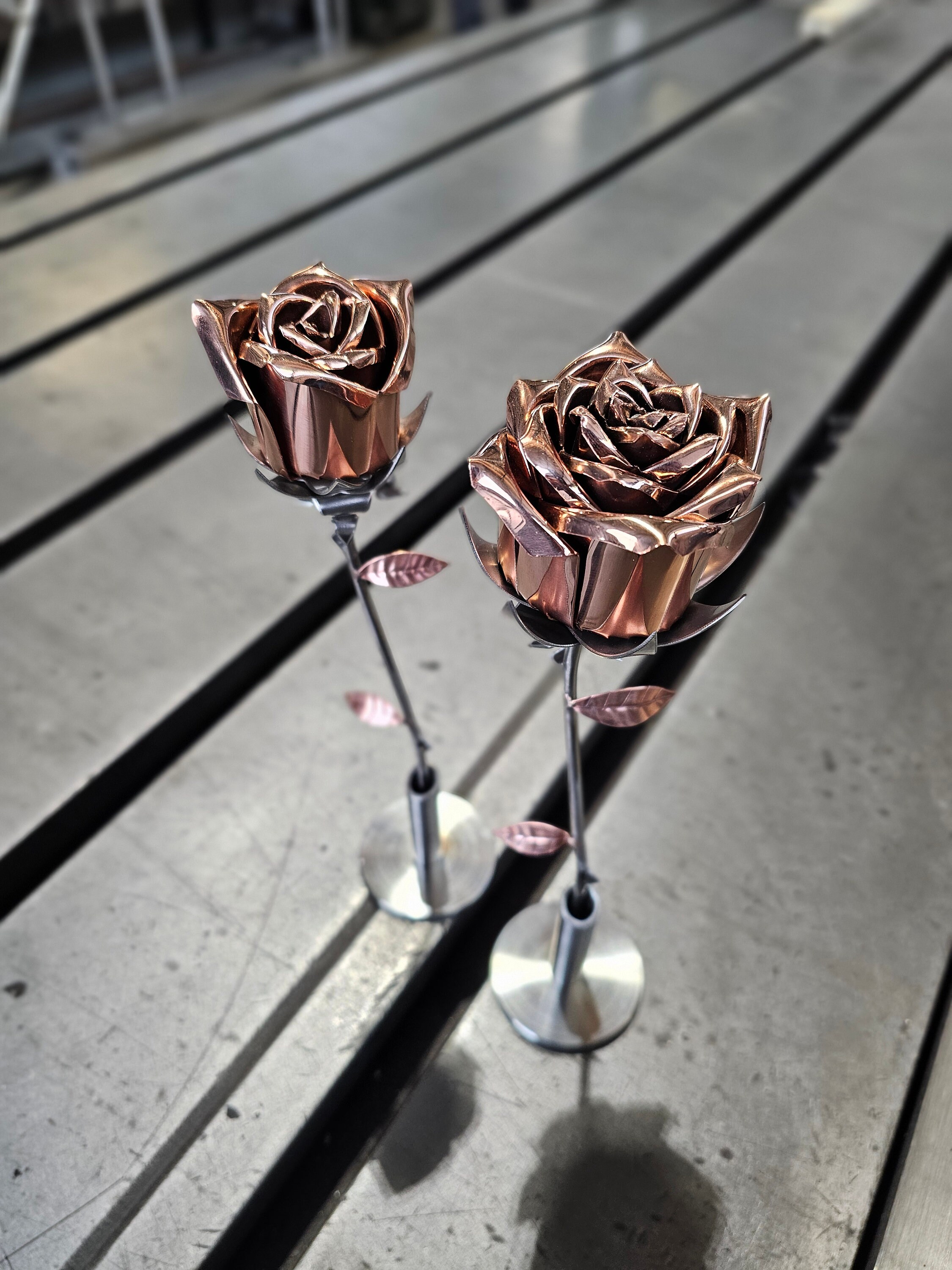 Copper Rose XXL With Stainless Steel Base - 7th Anniversary Gift - Etsy