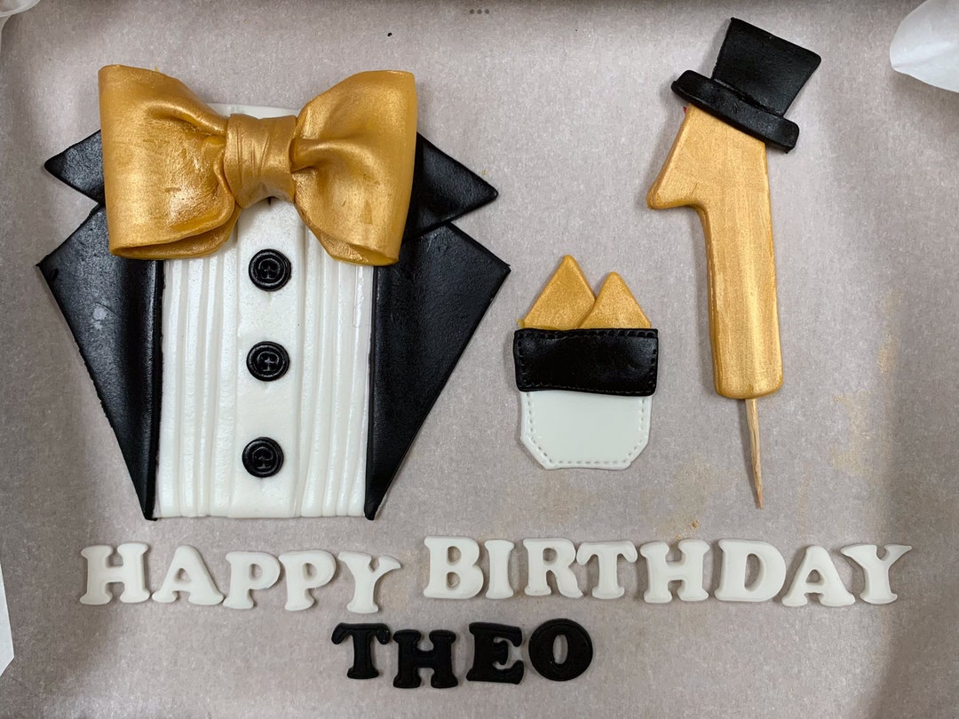 Tuxedo Cake Topper, Grooms Cake, James Bond Cake, Tux Cupcake Toppers ...