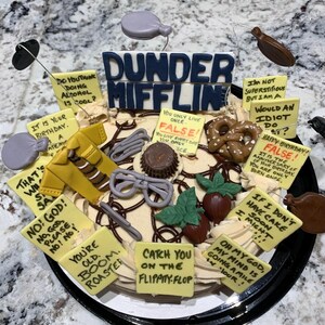 The Office Theme Cake Topper, the Office, Best Boss Cup, Fondant Office ...